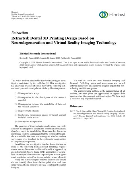 Pdf Retracted Dental 3d Printing Design Based On Neurodegeneration