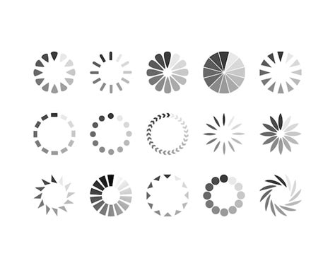 Premium Vector Collection Loading Bar Status Icon Vector Illustration Set Loaded Icons