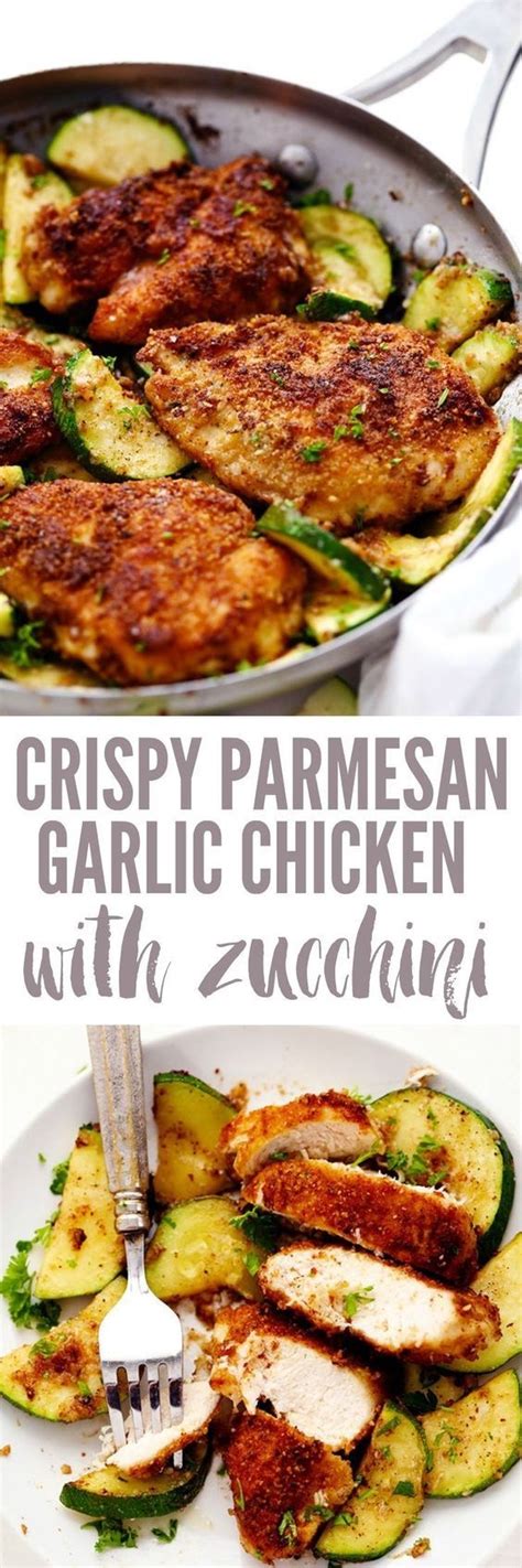 Crispy Parmesan Garlic Chicken With Zucchini From The Recipe Critic