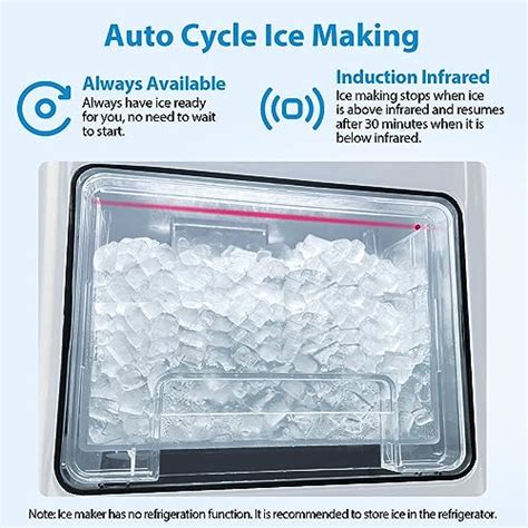 Aeitto Nugget Ice Maker Countertop 55 Lbs Day Chewable Ice Maker