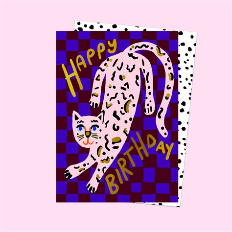 Happy Birthday Cheetah Card Eleanor Bowmer