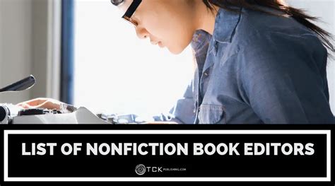 List Of Nonfiction Book Editors Tck Publishing