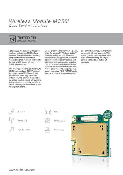 Mc55i Datasheet Anglia M2m