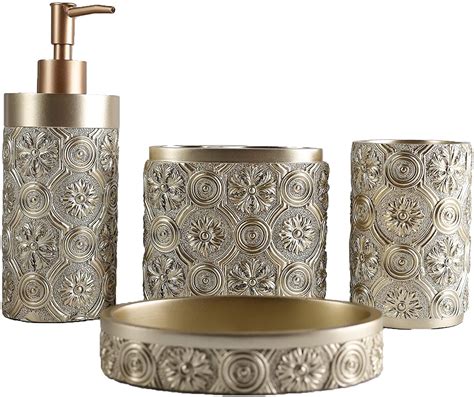 Heavenly Designs Watson Bathroom Accessories Resin Finish Taupe Color