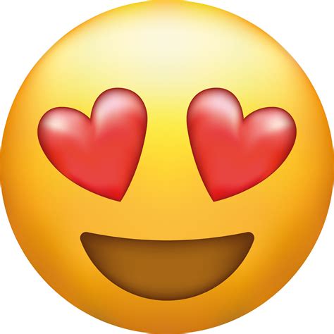 Love Struck Emoji Emoticon With Heart Shaped Eyes 22932673 Vector Art At Vecteezy