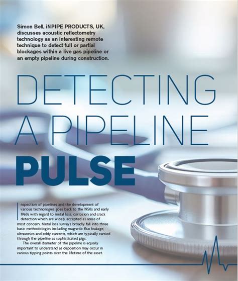 Acoustic Reflectometry Technology Acoustek Blockage Leakage Detection INPIPE PRODUCTS
