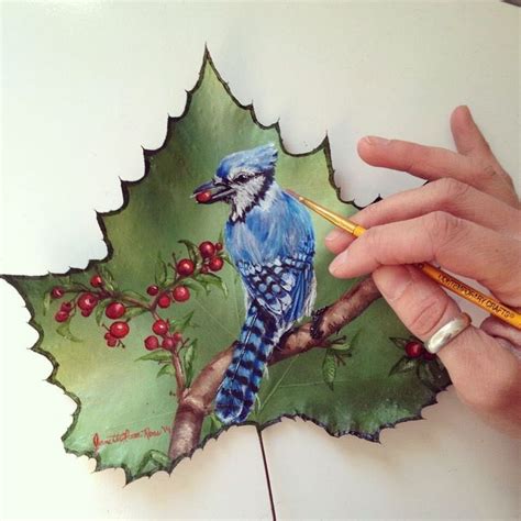 Живопись на кленовых листьях Жанет Роуз Идеи и вдохновение в журнале Ярмарки Мастеров