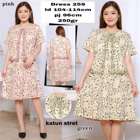 Jual MIDI DRESS BATIK LENGAN PENDEK DRESS BATIK FASHION WANITA UKURAN
