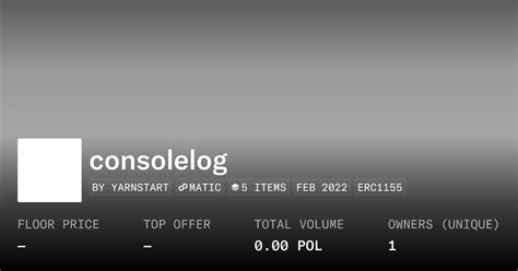 Consolelog Collection Opensea