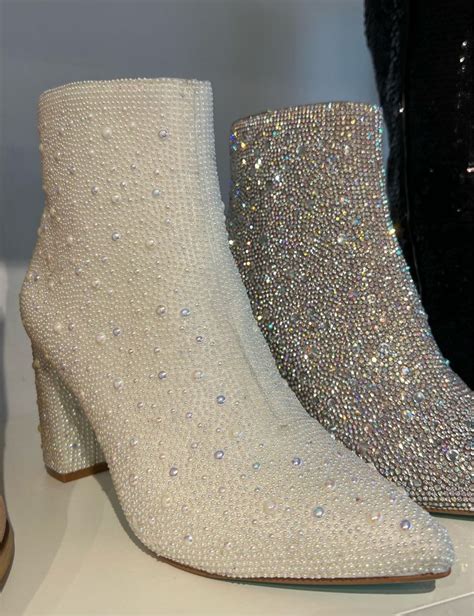 Sally Pearl Booties Sparkly Boots Pearl Boots Wedding Boots