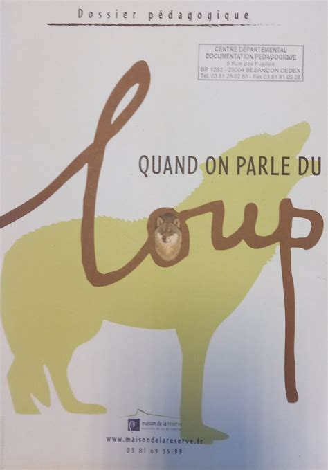 Quand On Parle Du Loup Dossier Pédagogique Graine Bfc