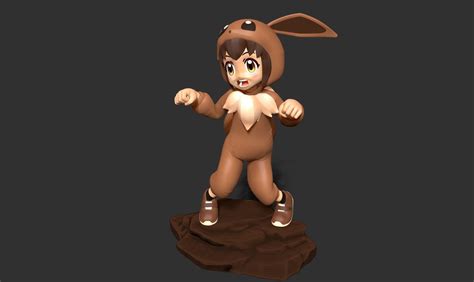Eevee Girl 3d Model 3d Printable Cgtrader
