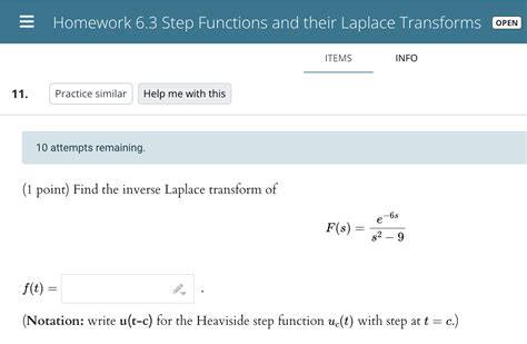 Homework 63 Step Functions And Their Laplace