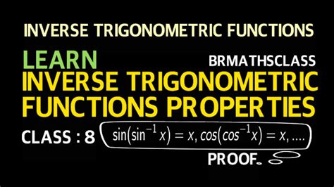 Properties Of Inverse Trigonometric Functions Ncert Class 12 Trigonometry Maths Youtube