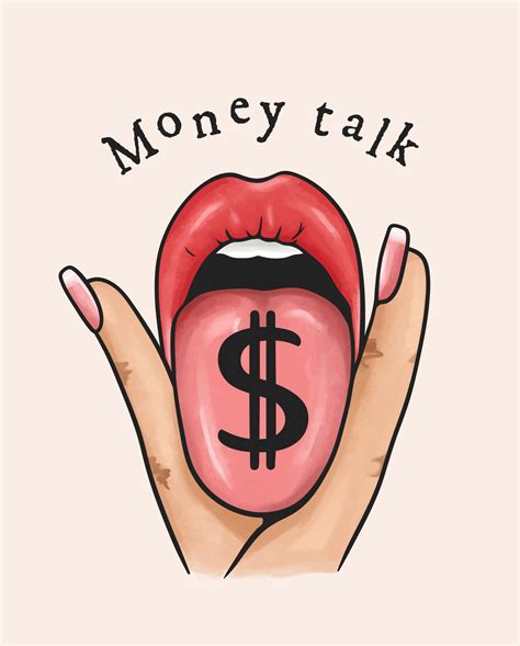 Tongue Sticking Out Dollar Sign And 2 Fingers Peace Symbol Underneath 11505231 Vector Art At