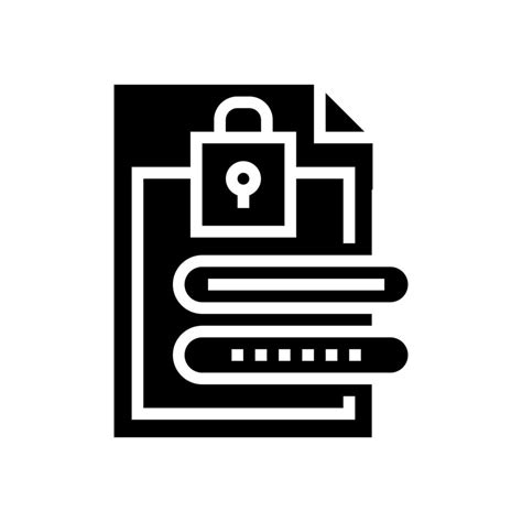 File Password Glyph Icon Vector Illustration Sign 10171845 Vector Art