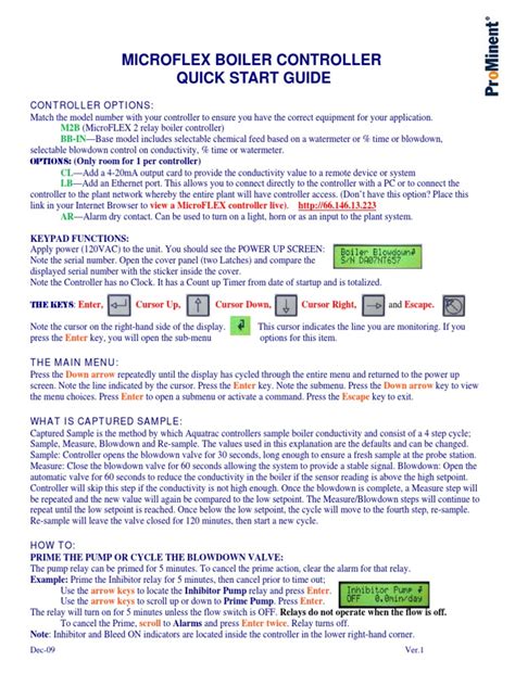 Microflex Boiler Controller Quick Start Guide M2b Bb In Pdf Relay