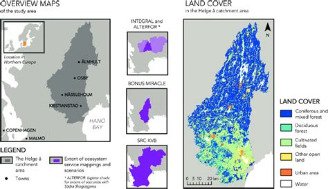 overview map spatial extent of mappings and scenario analyses in the