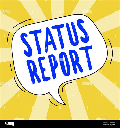 Handwriting Text Status Report Internet Concept Update Summary Of Situations As Of A Period Of