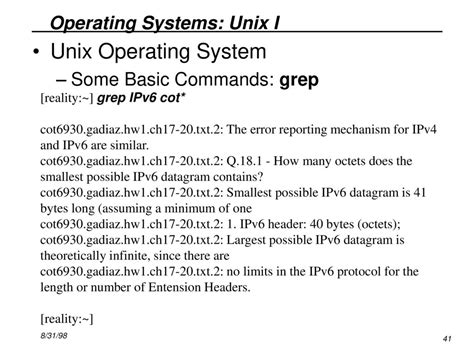 UNIX I Unix Fundamentals Ppt Download