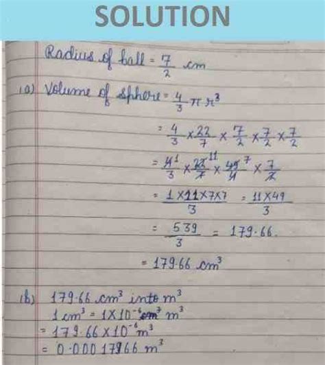 Volume And Its Measurement Class 7th Goyal Brothers Physics Solutions