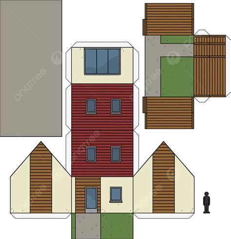 The Paper Model Of A House Paper Building Cream Vector Paper Building