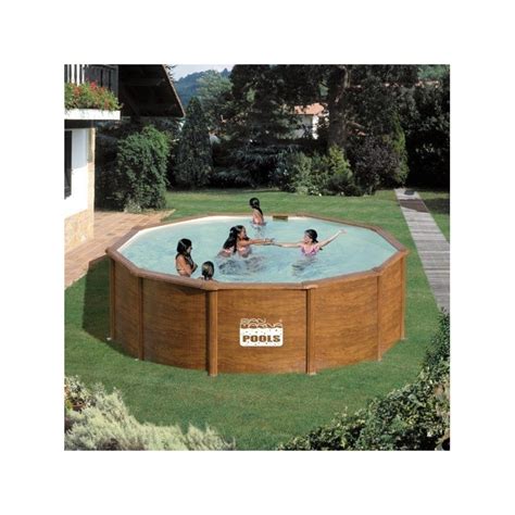 Piscine Hors Sol Acier Aspect Bois 550 X 132 Piscine Hors Sol Acier