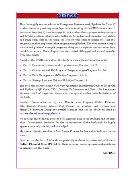 Cs With Python Cbse Class 11 Preeti Arora 2020 Chapter 1 3 Pdf