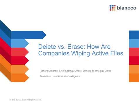 Delete Vs Erase How Are Companies Wiping Active Files Ppt
