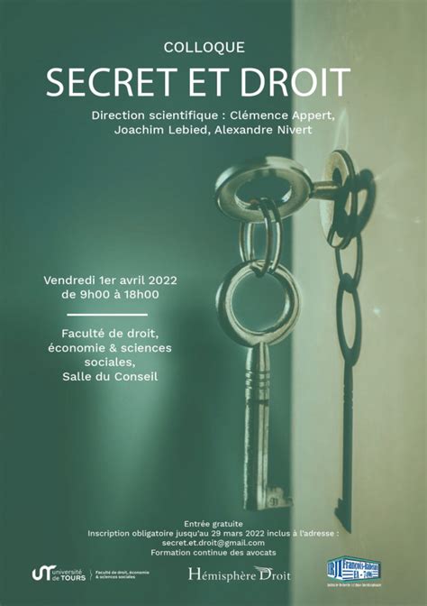 Secret Et Droit Portail Universitaire Du Droit