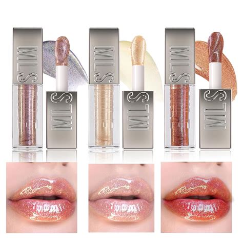 Mlsmile 3 Pcs High Shine Glitter Lipglosseydiamond