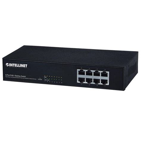 Intellinet 560764 Switch Fast Ethernet 10 100 Power Over Ethernet Poe Black