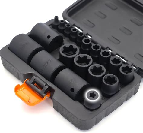 Yekepro External Torx Plus 19pc Socket Set 6 Point Ep