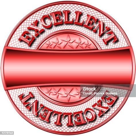 귀하의 브랜드 이름 3 차원 일러스트 레이 션에 대 한 재고 일러스트 레이 션빨간 금속 엠 블 럼 우수한 빈 공간 0명에 대한 스톡 사진 및 기타 이미지 Istock