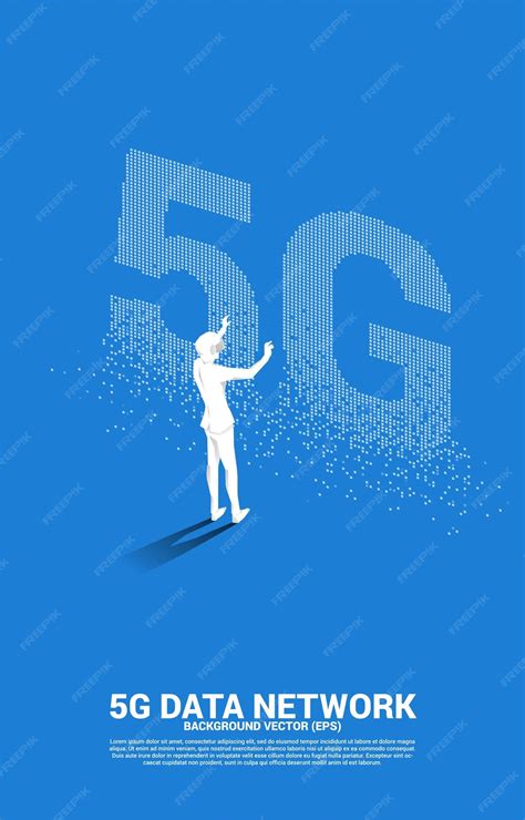 실루엣 남자는 픽셀 5g 모바일 네트워킹으로 Vr 안경을 착용합니다 디지털 가상 현실 기술 및 Ar의 개념 프리미엄 벡터