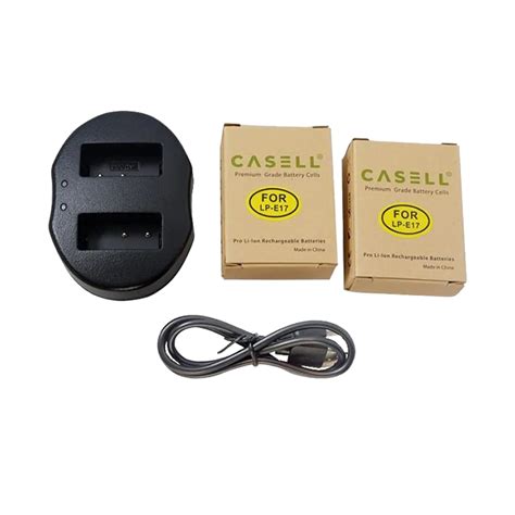 Casell Lp E17 Battery Pack 2 Battery 1 Usb Dual Charger Id