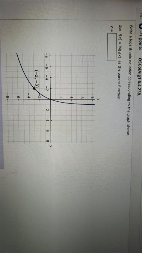 solved v 11 points oscolalg1 6 4 238 write a logarithmic