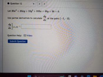 Answered Let X Xy Y X Y Dy Use Partial