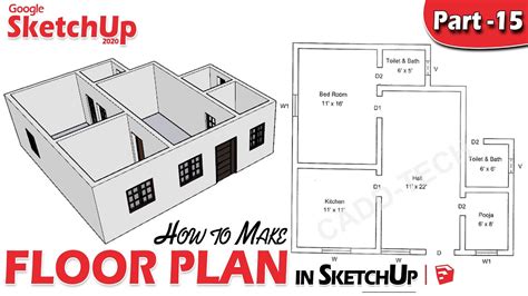 15 Sketchup Floor Plan Tutorial For Beginners Deepakvermacad Youtube