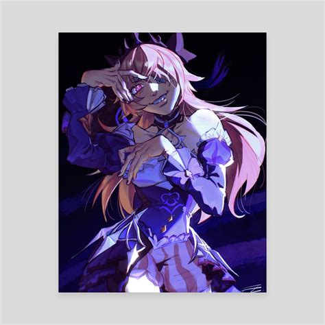 Genshin Impact Fischl An Art Canvas By Fatima Z Inprnt