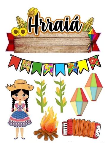 Topper De Bolo Festa Junina Vários Modelos à venda em São Paulo Zona