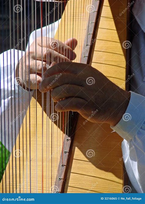 Playing A Harp Stock Image Image Of Performance Hands 3216065