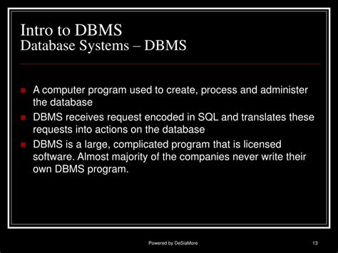 ppt database management system dbms an introduction powerpoint