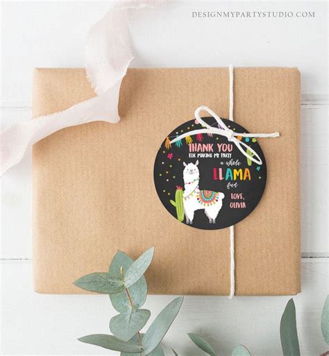 Editable Llama Thank You Tags