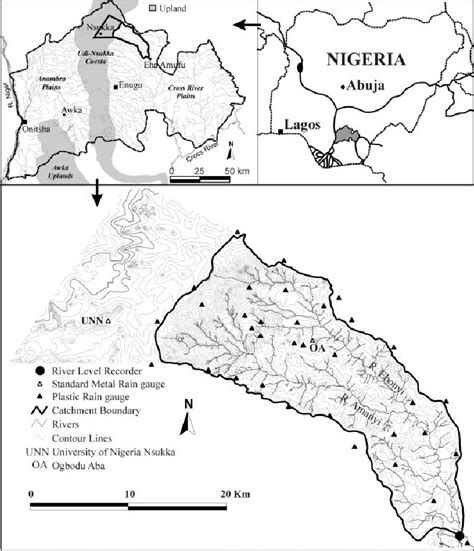 Location Of The River Ebonyi Headwater Catchment And Hydrological Download Scientific Diagram