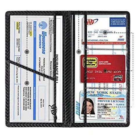Premium Car Registration And Insurance Card Holder With Magnetic Shut