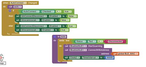 auto connect ble mit app inventor help mit app inventor community