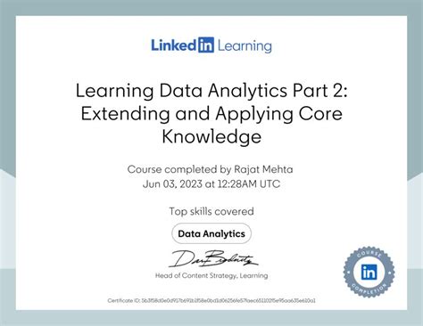 Rajat Mehta On Linkedin Certificate Of Completion