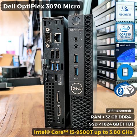 คอมพิวเตอร์มินิ Dell Optiplex 3070 Mini Cpu Core I5 9500t Max 37ghz