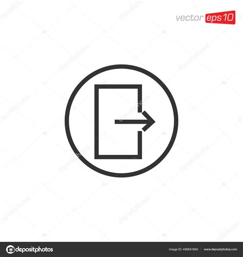 Exit Icon Sign Design Symbol Stock Vector By Nano99 490641840